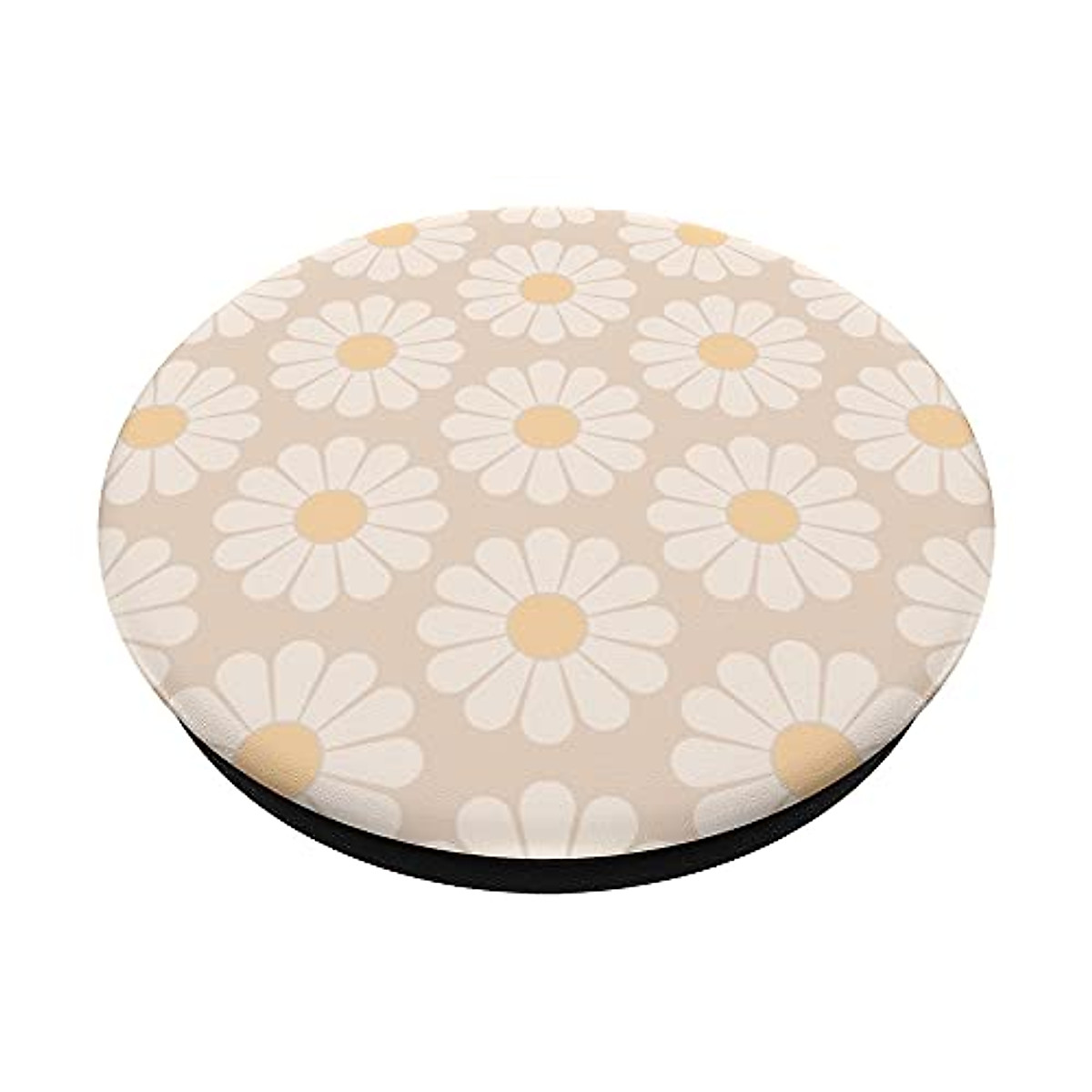 Ivory White Daisy Floral Flower Design PopSockets Swappable PopGrip