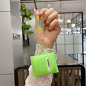 3D Candy Case for Airpod/Airpod 2,3D Cartoon Cute Food Case for Kids Girls Teens Boys,Fashion Kawaii Funny Cool Fun Stylish Character Candy Soft Case with Bear Chain for Airpod /Airpod 2 Case (Green)