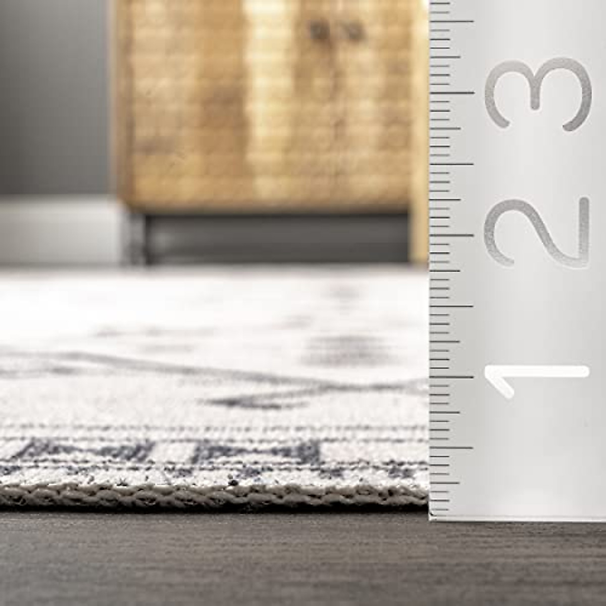 nuLOOM Evalyn Machine Washable Southwestern Motif Area Rug, 6' x 9', Cream