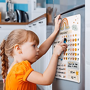 Magnetic Dry Erase Chore Chart for Kids - Perfect to Motivate Your Kids - Simplified 9” x 11” Reward and Behavior Chart for Your Fridge - Teach Responsibility at Home in a Motivating and Simple Way