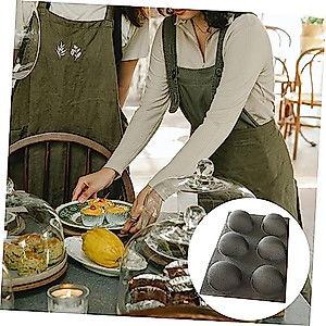 DOITOOL Oven Bread Mold Fondant Molds Glass Bakeware Burger Buns Cookie Burger Bun Pan Pudding Silicone Fiberglass Black Baking Cake Mold Baking Supplies Bakery Bread Mold French Fudge