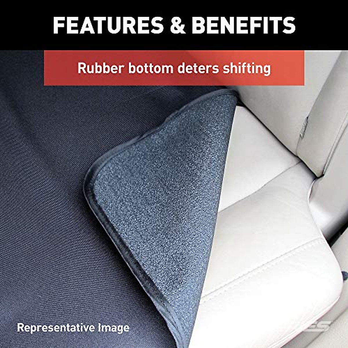 ARIES 3142-09 Seat Defender 58-Inch x 23-Inch Black Waterproof Universal Bucket Car Seat Cover Protector