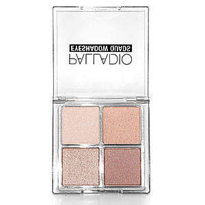 Palladio Eyeshadow Quads, Velvety Pigmented Blendable Matte, Metallic and Shimmer Finishes, Creamy Formula, Four Way Quad Eye Shadow Palette, Talc-Free (Ballerina)
