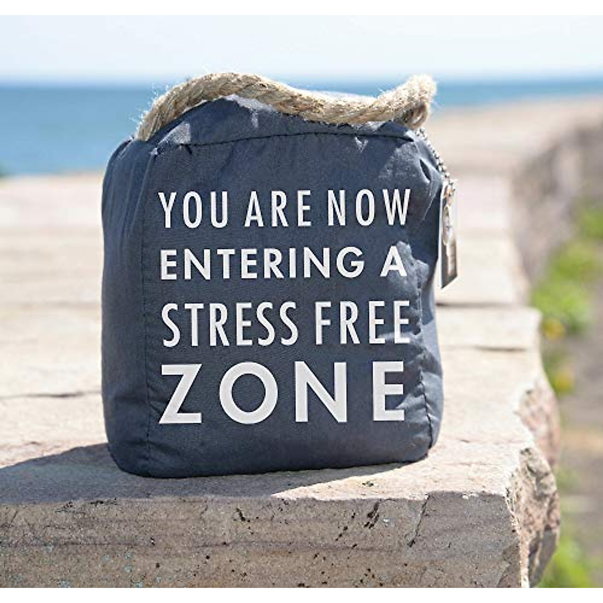 Pavilion Gift Company Stress Free Zone Door Stopper Black 5" x 6"