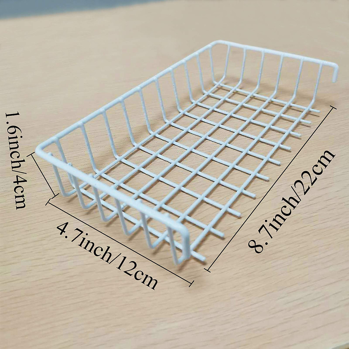 GBYAN Wire Grid Wall Shelf Baskets White Hanging Flower Pot Display Metal for Grid Panel, 2 Pack