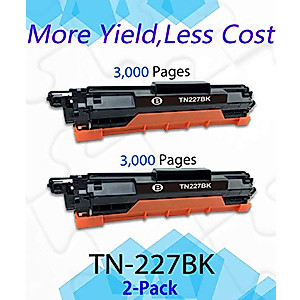 EASYPRINT (2x Black) Compatible 227 Toner Cartridge TN227 Replacement for TN-227 Used for Brother HL-L3210CW HL-L3270CDW HL-L3230CDW HL-L3290CDW HL-L3230CDN MFC-L3710CW MFC-L3770CDW MFC-L3750CDW