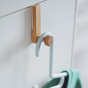 MDFAYE Over The Cabinets Hooks Coat Robe Towel Holder Door Hanger Hook for Kitchen Bathroom Cabinets Cupboards Rack Decor Drawer Cubicle Pack of 2