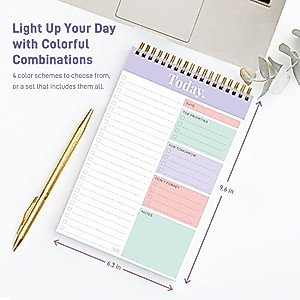 S&O Daily Planner Notepad for Productivity - 52 Page Daily To Do Planner - Undated Planner and Organizer - Daily To Do List Planner - Coiled Daily Task Planner - Daily Organizer Planner - MAUVE
