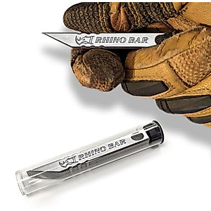 Milspin Rhino Bar EDC Stainless Steel Mini Pry Bar Multi tool Keychain with Screw Driver, Box Opener and Minimalist Tool Features, Made in The USA