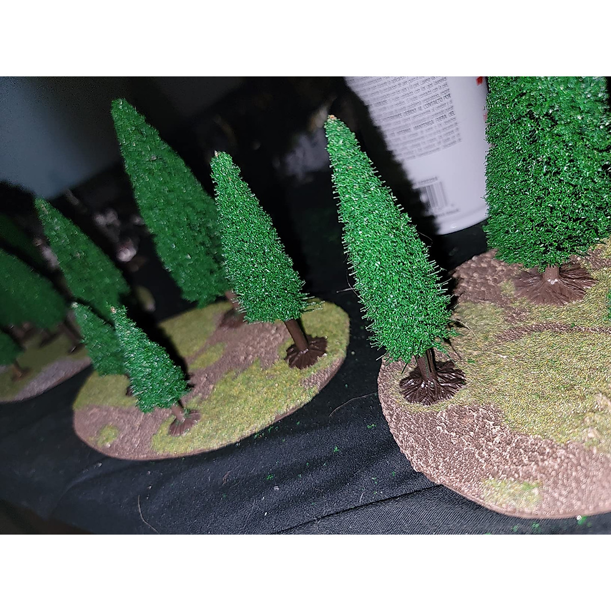 Model Cedar Trees 12PCS Train Scenery Landscape Pine Miniature Diorama Trees Mixed Model for Road Architecture Building DIY Decoration Gift (12)