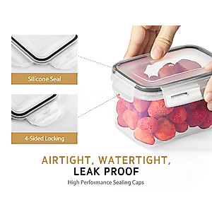 Syntus Cereal Containers Storage Set, 16 Pcs Airtight Pantry Organization and Plastic Kitchen Pasta Food Storage Container with Lids (28L), Labels & Spoon Included