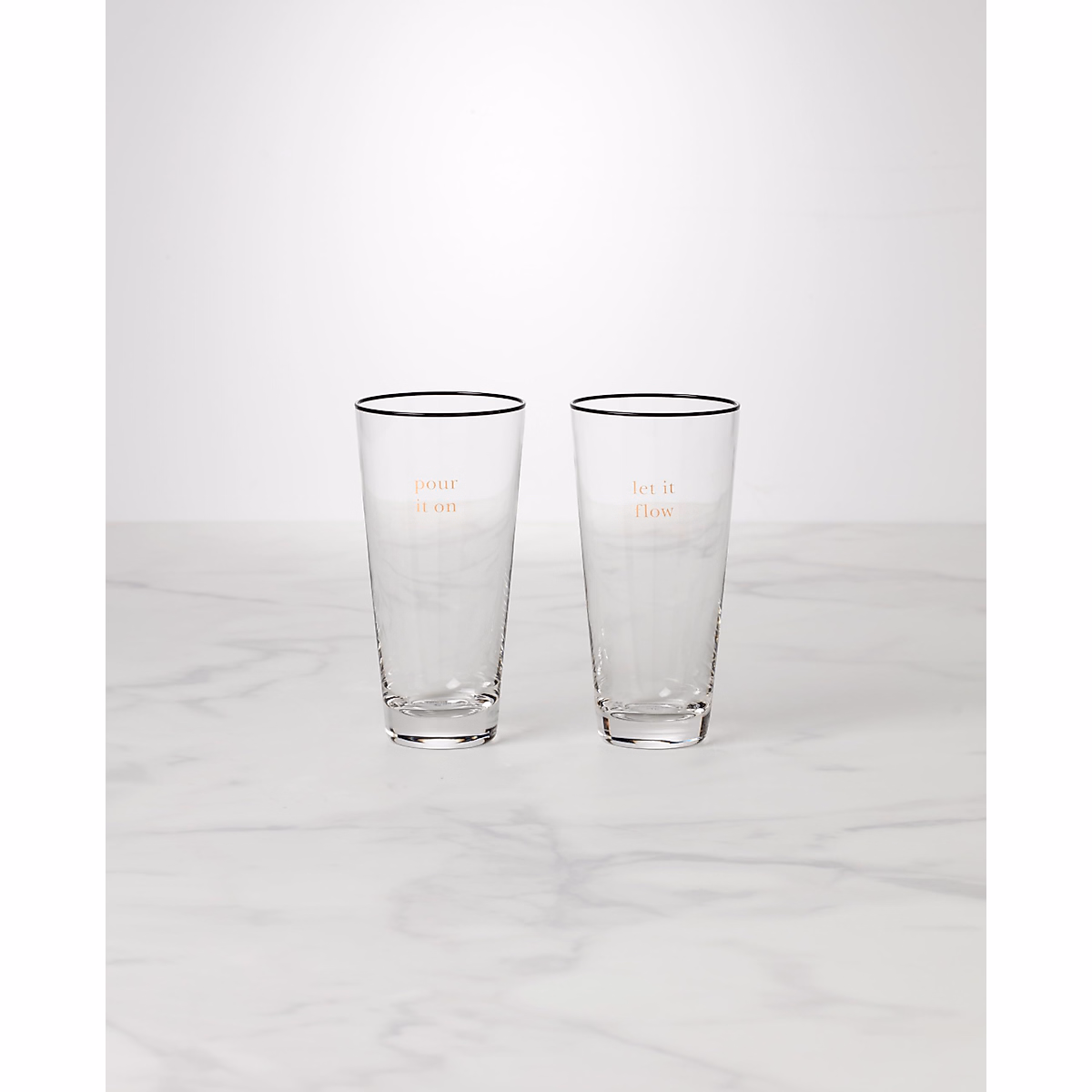 Kate Spade New York Cheers to Us Always & Forever Toasting Flute Pair, 0.68, Clear