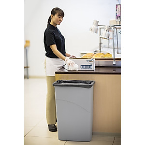 Rubbermaid Slim Jim Waste Container, 87 L - Grey