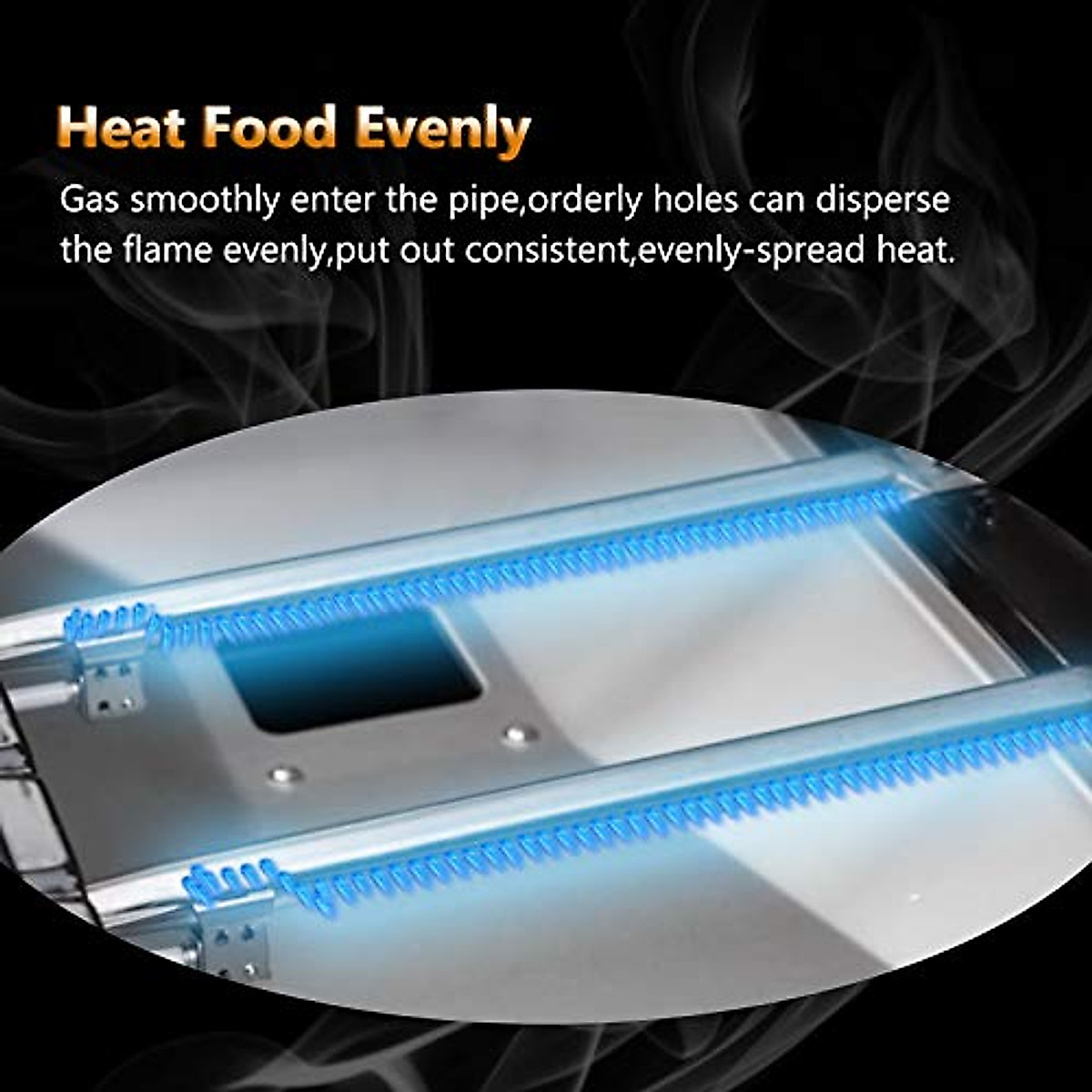 Replacement Parts for Nexgrill 720-0896B 720-0896C 720-0896E Deluxe 6 Burner Gas Grills, 6 Pack Burner Tubes, Flame Tamers Heat Shields Replacement for Nexgrill 720-0882A 720-0896 720-0925 Grills