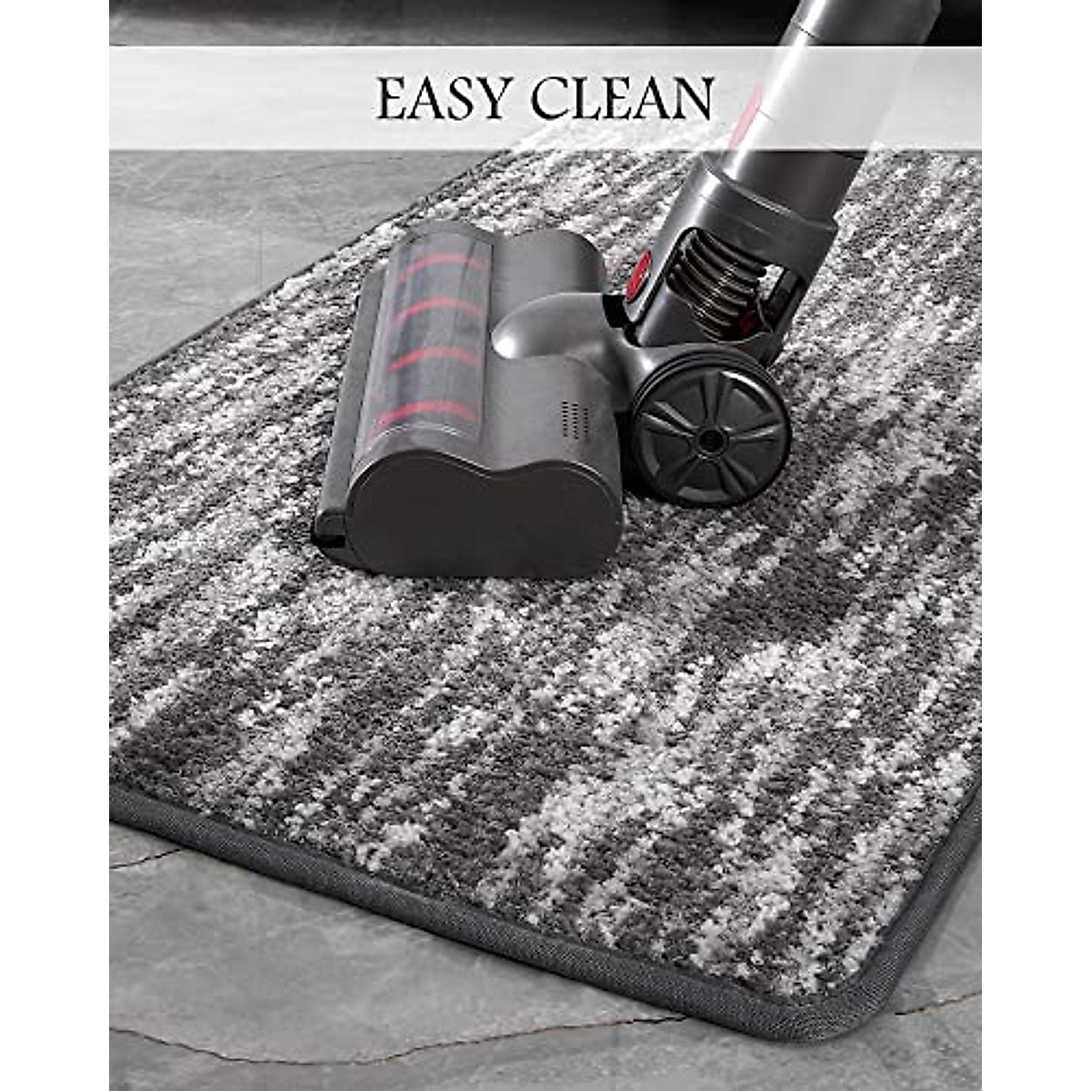 Door Mats Outdoor Indoor Doormat-Rubber Non Slip Absorbent Front Door Mats for Outside Entry Entrance-Dirt Trapper Mat for Muddy Paws and Shoes-Gray-17”x30”