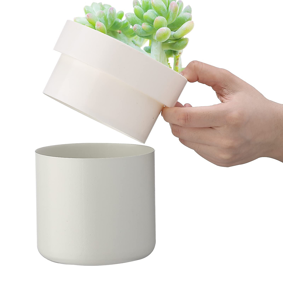 Younion Flower Pot Diversion Safe with Key Lock, Secret Hidden Safe Lock Box, Perfect for Hiding The Valuables Inside Flower Pot’s False Bottom, Plants Not Include