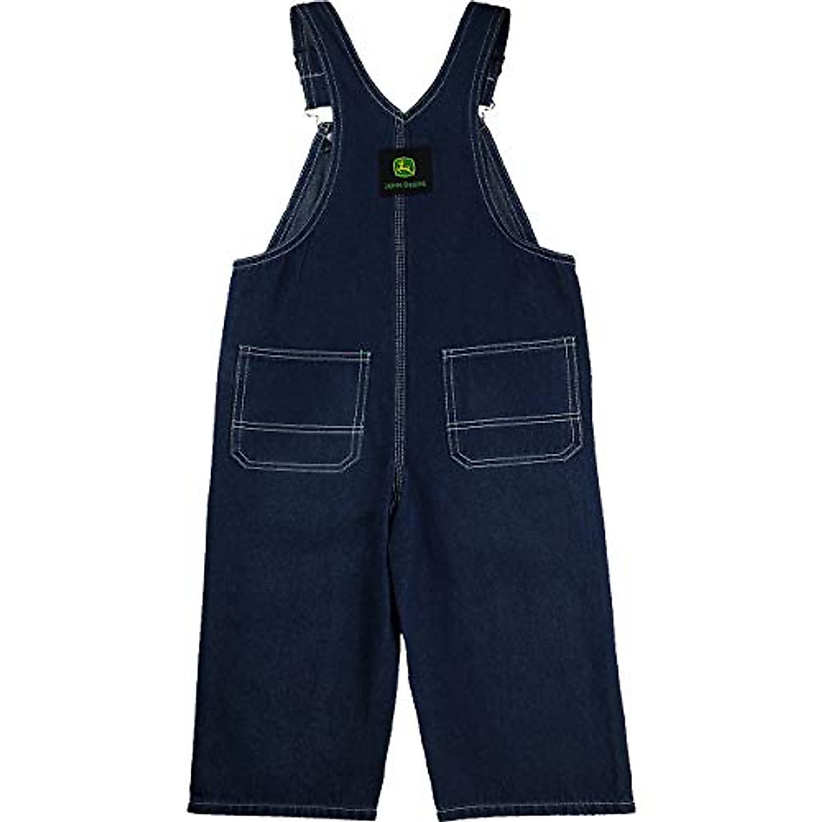 John Deere baby boys Newborn Denim Overall Bib, Denim, 12 18 US