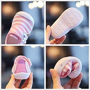 WILLFUN Toddler Squeaky Shoes Baby Boy Girl First-Walking Sneakers Infant Soft Sole Little Kid Trainers for 0-3-Year-old First Walkers(5 Toddler)