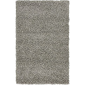 Rugs.com - Über Cozy Solid Shag Collection Rug – 3' 3 x 5' 3 Cloud Gray Shag Rug Perfect for Entryways, Kitchens, Breakfast Nooks, Accent Pieces