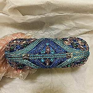 ZLXDP Diamond Clutch Purse Women Crystal Bags Evening Wedding Party Handbag Bridal Metal Crossbody Bags (Color : C, Size : 1)