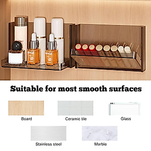 6 Pcs Small Folding Shelf for Wall, Bedside Shelf Floating Shelves for Spaces Foldable Bathroom Shelf Wall Mount Fold Up 90° Wall Shelf for Rv, Bathroom, Bedroom, Office, Living Room, Laundry