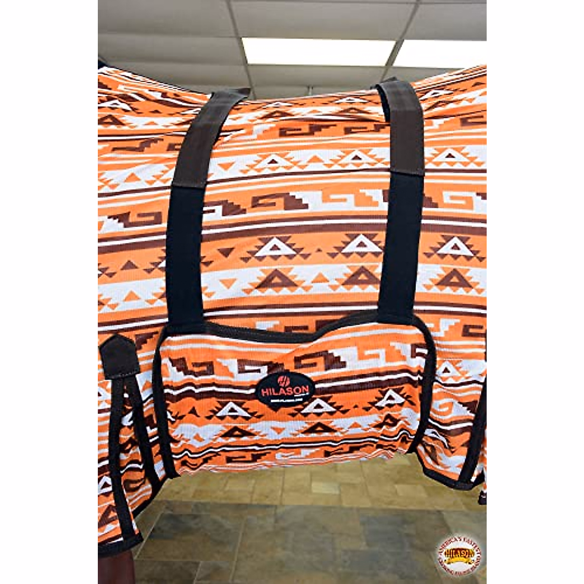 HILASON 78 Inches Horse Fly Sheet Ultra Violet Rays Protect Mesh Bug Mosquito Summer Spring Detachable Neck | Fly Sheet | Horse Turnout Sheet | Fly Sheet for Horses | Bug and Mosquito Protection | Fly