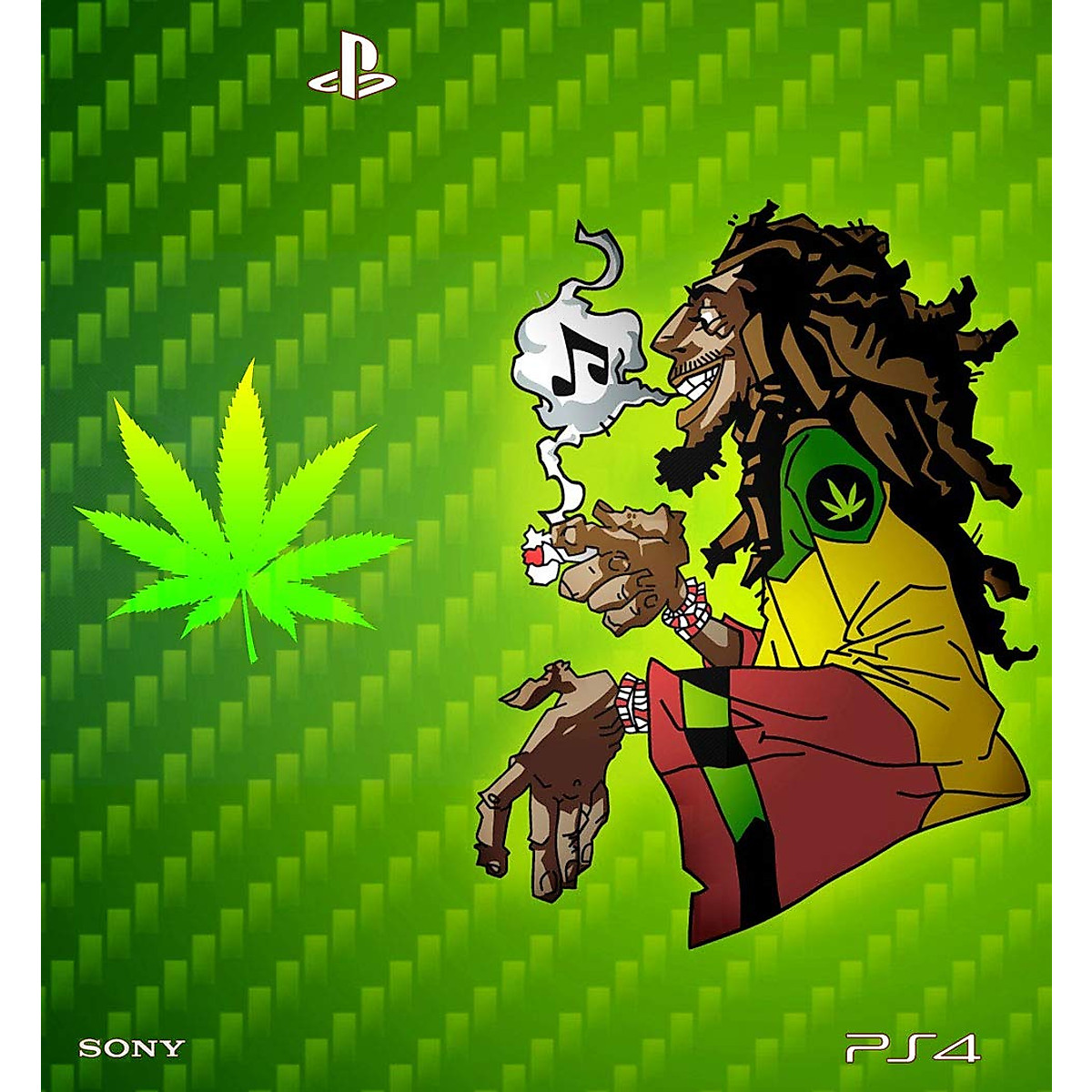 Skin Ps4 Old - Marijuana BOB Marley - Limited Edition Decal Cover ADESIVA Playstation 4 Slim Sony Bundle