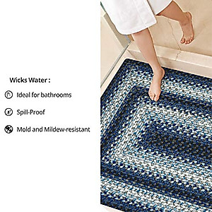 Ultra Durable Braided Rug 4' x 6'/Oval/Blue