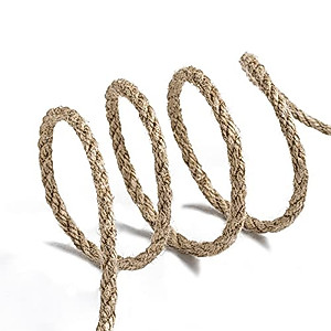 100 Feet 5mm Jute Twine, Heavy Duty Jute Rope, Natural Hemp Rope for DIY Arts Crafts, Gardening, Bundling，Home Decorating, Cat Scratching Post