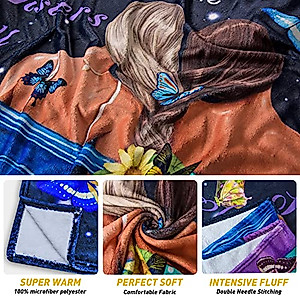 Funny Best Friend Throw Blanket 50" x 60"- Ultra Soft Sister Blankets for Women Bestie Blanket Friendship Blanket Birthday Gifts for Women 50x60 Inches