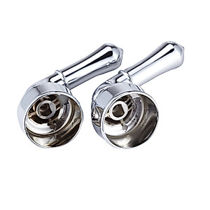 Dura Faucet DF-RKC-CP RV Replacement Hot and Cold Classic Handles - Metallic Plating Over ABS Models Only (Chrome Plated Over ABS Plastic)