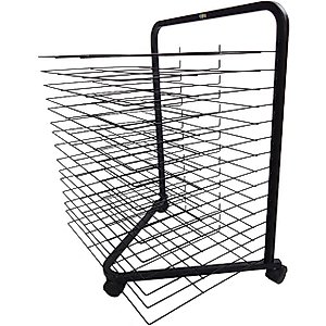 CENAP Art Drying Rack, 15 Tier Mobile Classroom Drying Rack with Removable Wire Rack for Art Studio and Home Use, Drying and Printing Rack