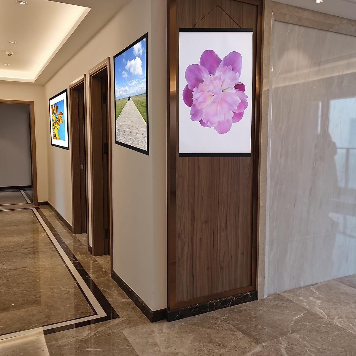 Aynoo 16x20 Poster Frame Black, Display Picturess 16x20 Metal Picture Frame,Aluminium Industries Studio Gallery Frame