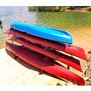 StoreYourBoard Kayak Dock Storage Rack, Outdoor Over The Water Mount, Holds 400 lbs, Heavy-Duty Metal Stand