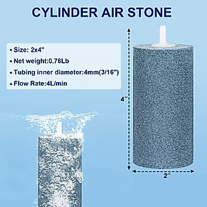 Simple Deluxe 4 x 2 Inch Large Air Stone for Aquarium, Fish Tank and Hydroponics Air Pump, 10 Pack,Blue