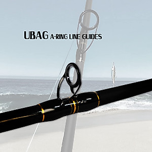 Fiblink Surf Casting Fishing Rod 2 Piece Carbon Fiber Portable Travel Surf Conventional Rod (11 Feet)