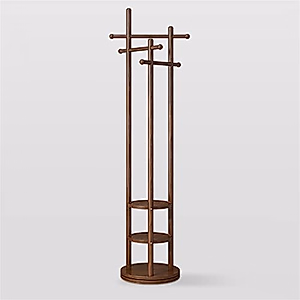 CDYD Study revolving Coat Hanger Solid Wood Bedroom Living Room Floor Hanger Aisle Porch Hanger