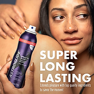 Astroglide Silicone Spray Lube (4.6oz), X Spray 'n Glide Personal Lubricant, Sex Lube, Less Mess & Silky Smooth, Waterproof for Water Play