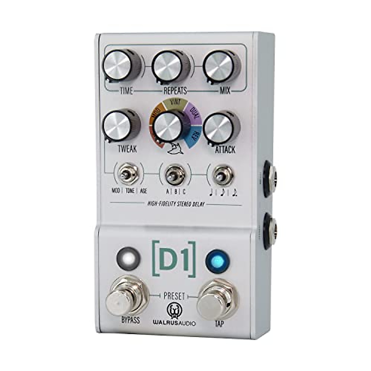 Walrus Audio Mako Series D1 V2 High Fidelity Delay Pedal 900-1051V2 Silver