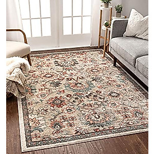 Well Woven Mystic Harper Blush Bohemian Floral 5'3" x 7'3" Distressed Area Rug, 5 ft 3 in x 7 ft 3