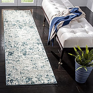 SAFAVIEH Vogue Collection Runner Rug - 2' x 8', Beige & Charcoal, Modern Abstract Design, Non-Shedding & Easy Care, Ideal for High Traffic Areas in Living Room, Bedroom (VGE144A)