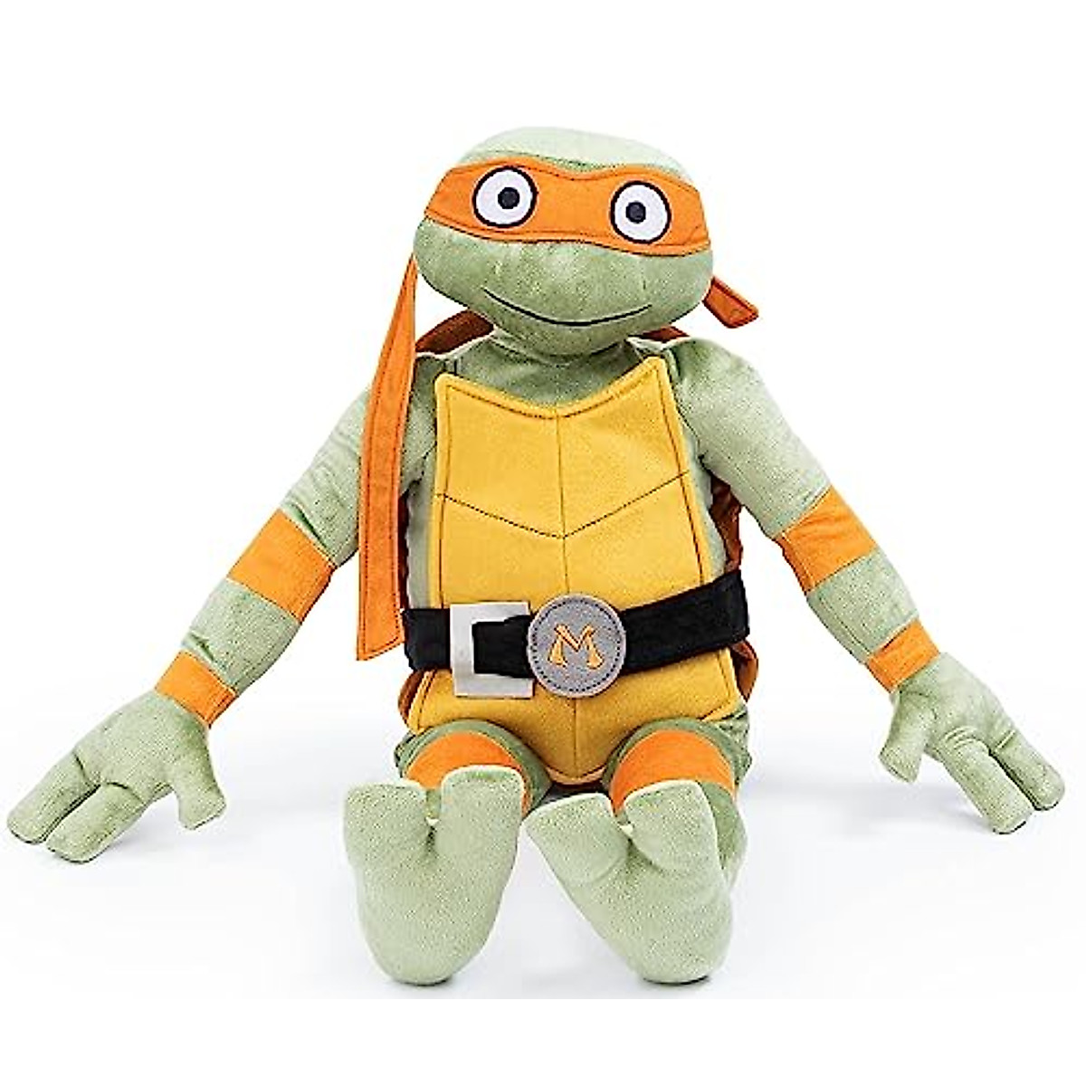 Nickelodeon Teenage Mutant Ninja Turtles Michaelangelo Plush Pillow Buddy - Super Soft Stuffed Character Pillow - Polyester Microfiber, 26 Inches