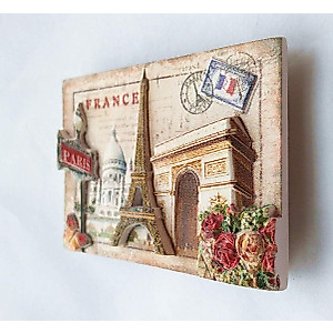 Paris France 3D Fridge Magnet Souvenir Gift,Home & Kitchen Decoration Magnetic Sticker Paris France Refrigerator Magnet Collection