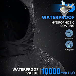 CAMELSPORTS Women's Waterproof Snow Ski Jakcet Fleece Warm Winter Coat Hooded Windproof Insulated Snowboarding Jacket