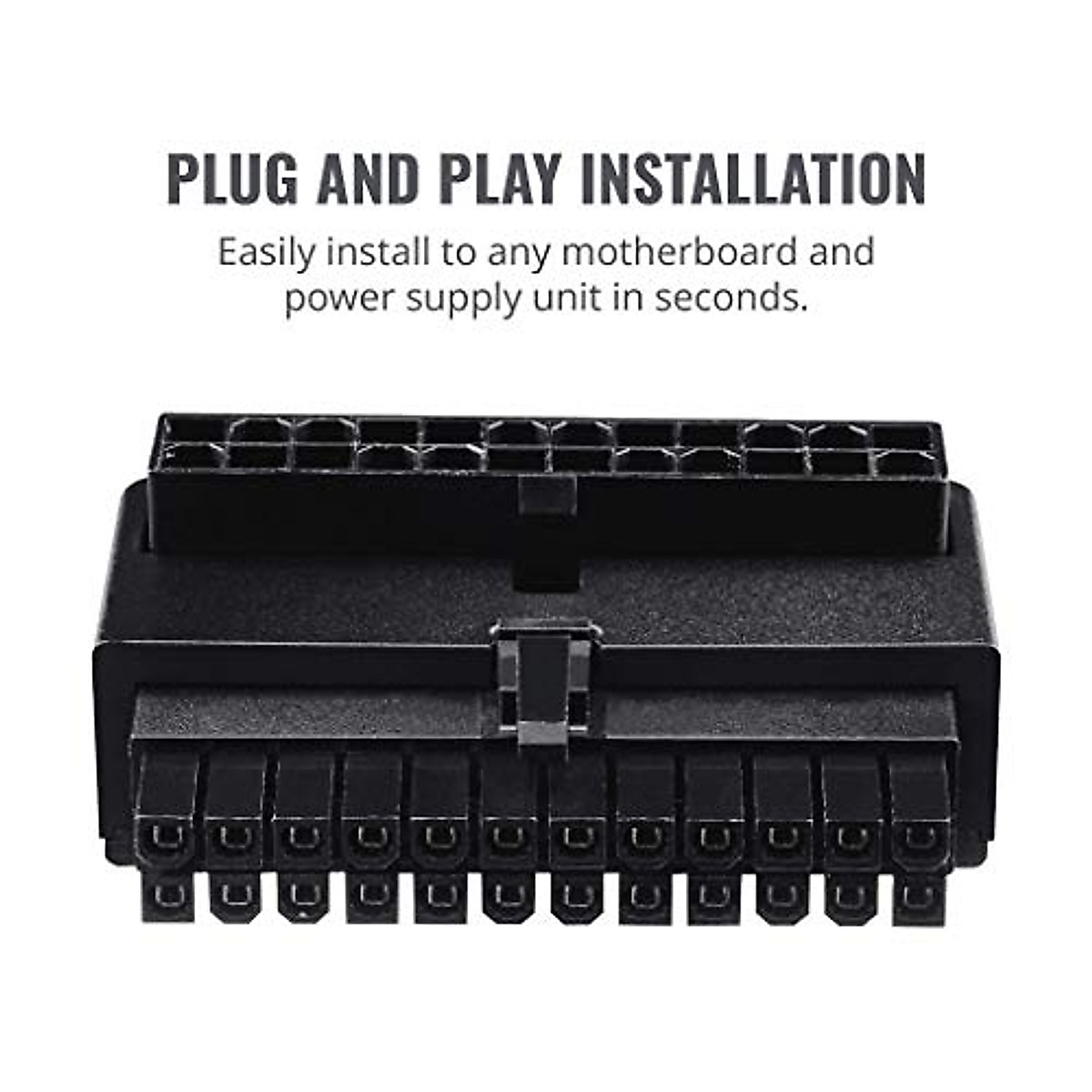 Cooler Master CMA-CEMB01XXBK1-GL 24 Pin 90 Degree Adapter (with Build-in Capacitor)