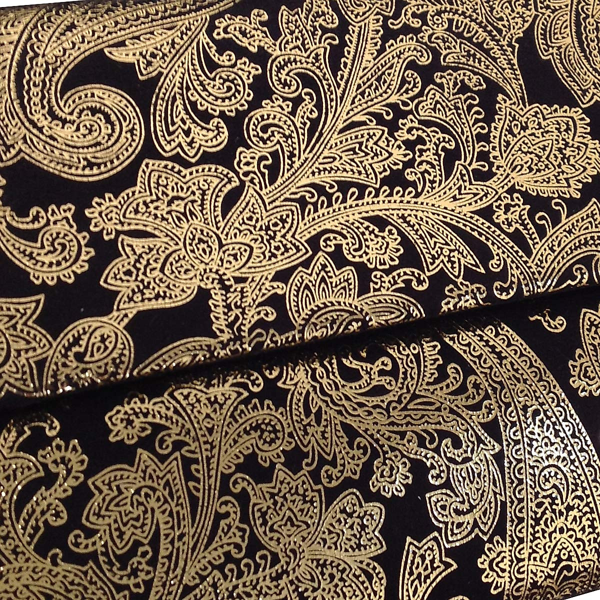 JNB Paisley Pattern Print Clutch, Gold