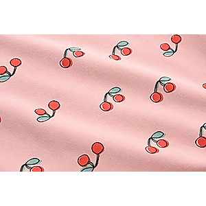 BINIDUCKLING Toddler Crew Neck Sweatshirt Girls 2T Cherry Pink