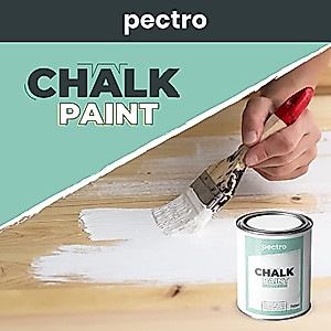 Black Chalk Paint for Furniture 25 fl.Oz. (750ml) + Special Brush - Furniture Paint no Sanding or Priming - Chalk Finish Wood Paint - DIY Projects Home Decor & Improvement (DEEP Black)
