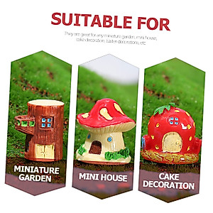 MERRYHAPY 9pcs Micro Landscape House Mini Decor Home Decor Mini House Miniature Resin House Decoraciones para Salas De Casa Fairy Mushroom House Small House Decoration Landscape Mini House
