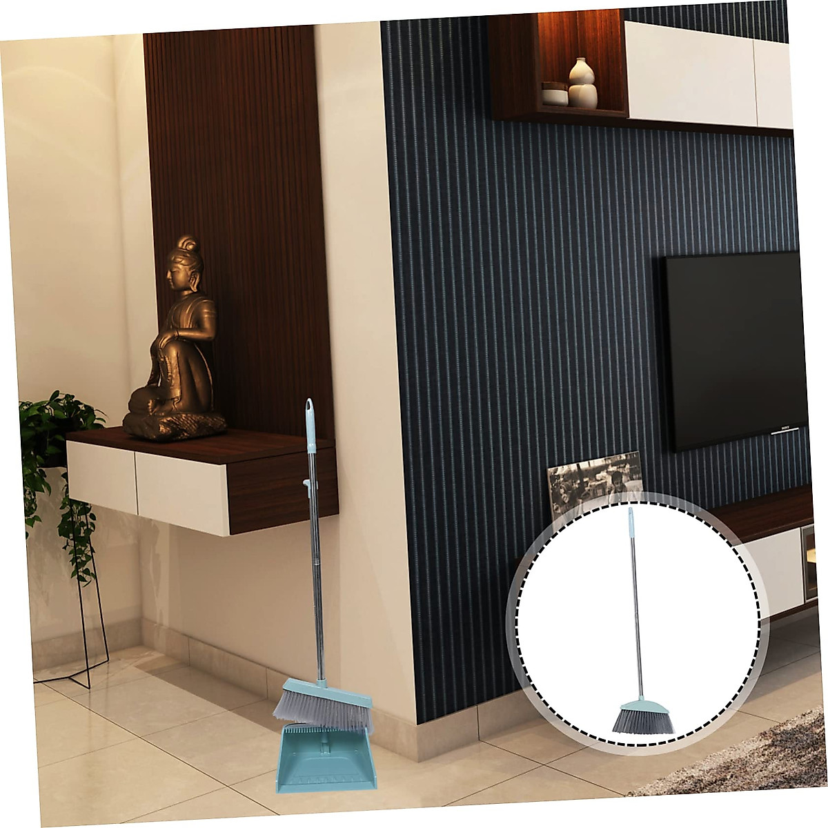 minkissy Garbage Shovel Sweep Broom Small Brooms Handle Broomstick Outdoor Broom Cleaning Broom Garden Broom House Brooms for Sweeping Indoor Sweep Cleaner Broom Wiper Pet Plastic Office